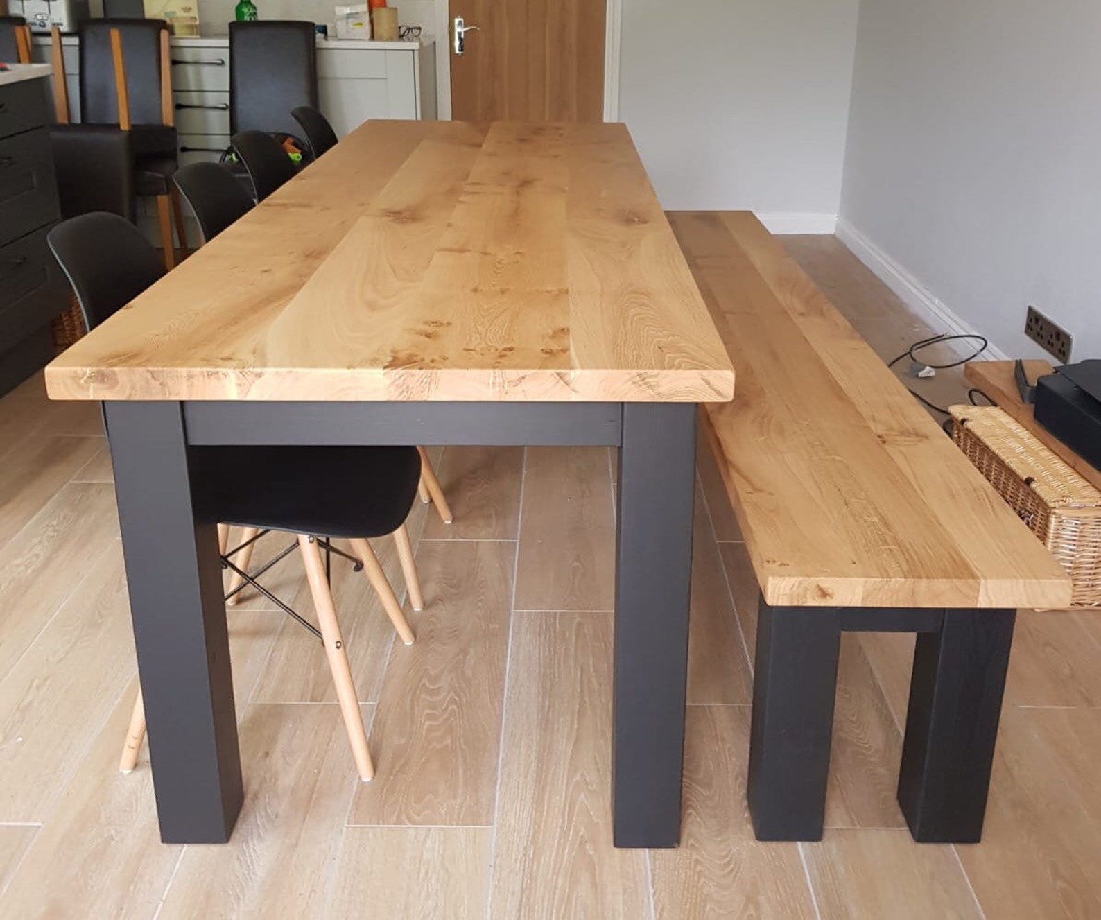 Solid Oak Dining Table - Etsy UK