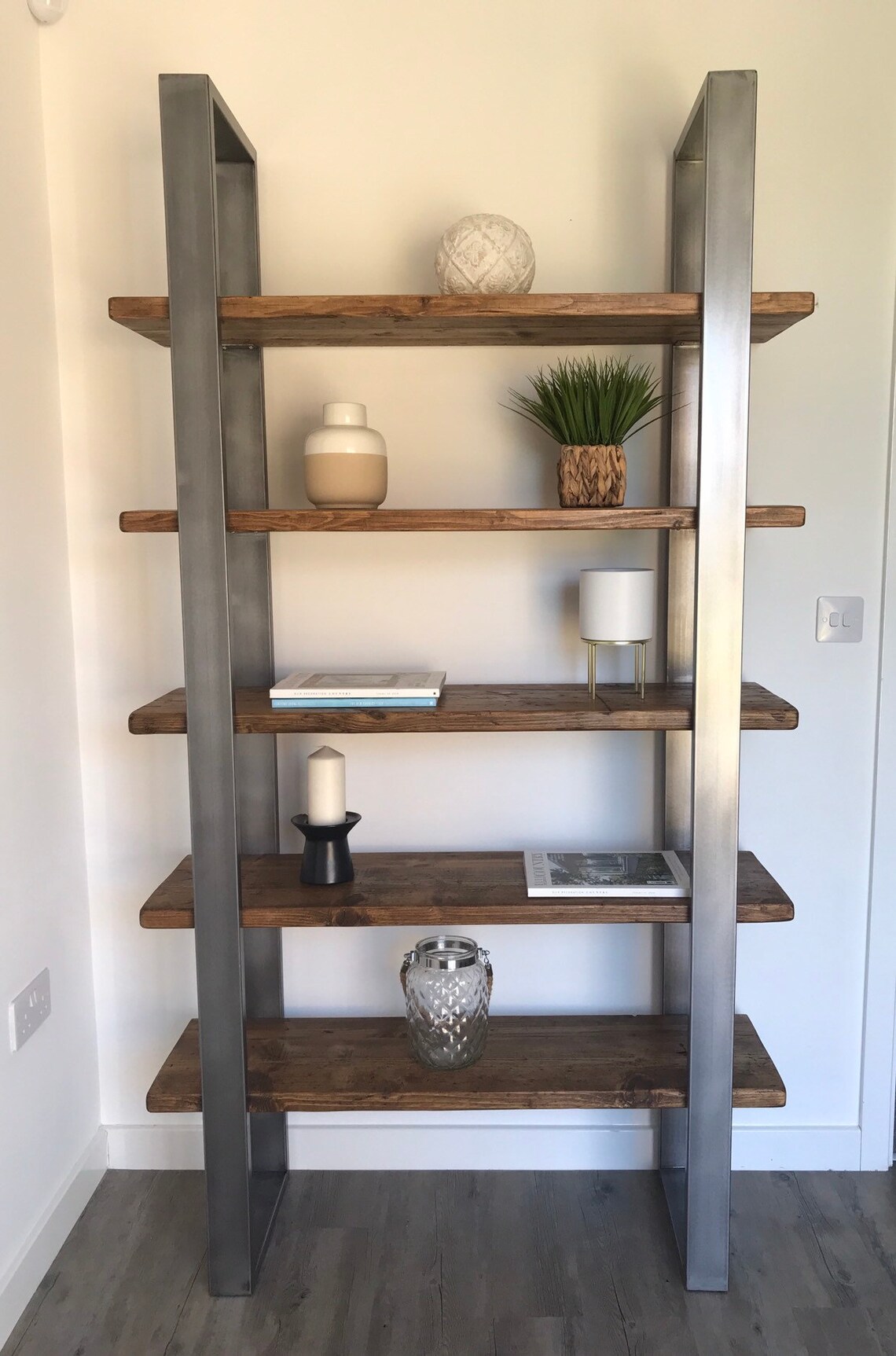 The Rustic Silver Shelving Unit - Etsy UK