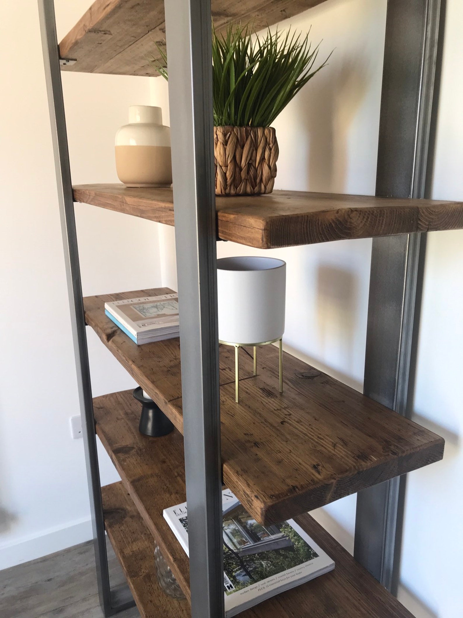 The Rustic Silver Shelving Unit - Etsy UK