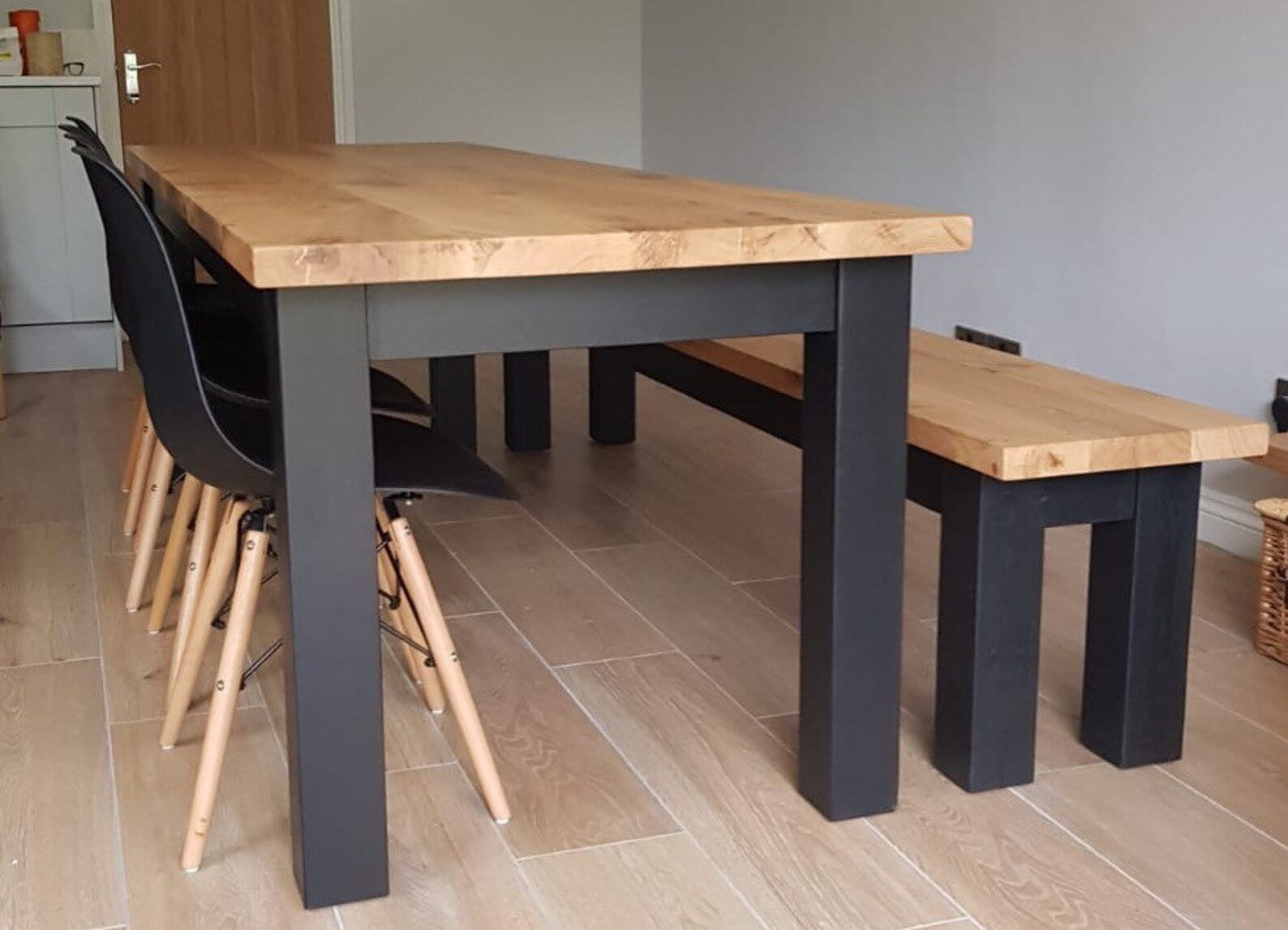 Solid Oak Dining Table - Etsy UK