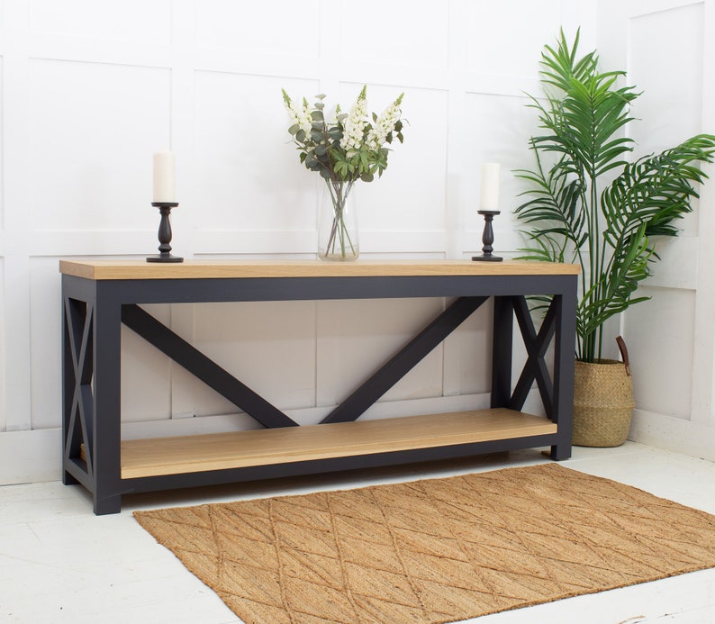Oak Console Table Entrance Way Table - Etsy