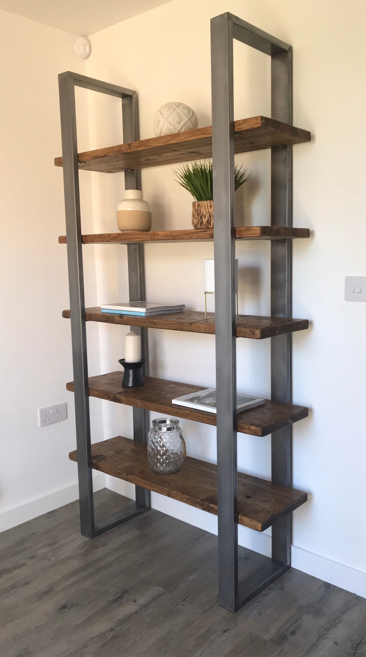 The Rustic Silver Shelving Unit - Etsy UK