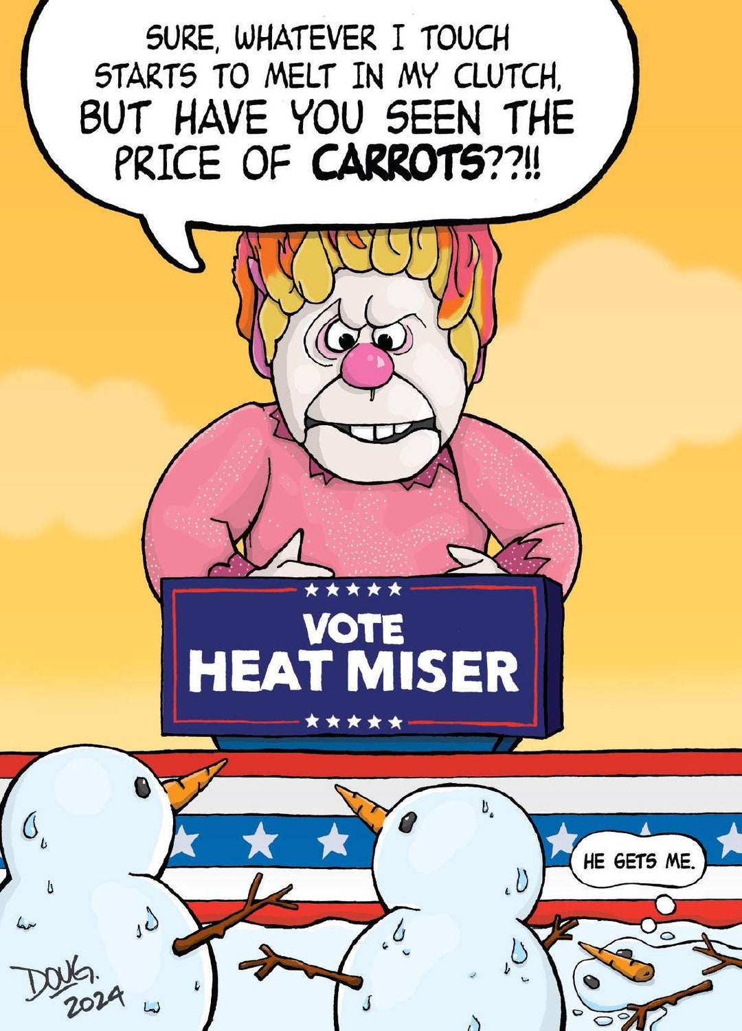 Vote Heat Miser Holiday Card - Etsy