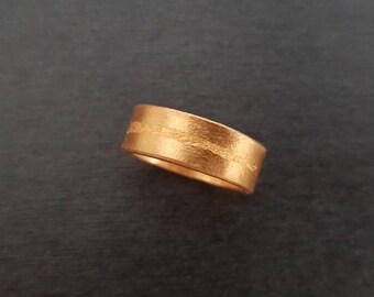 Natural Finish Solid 24k Gold Ring - Etsy