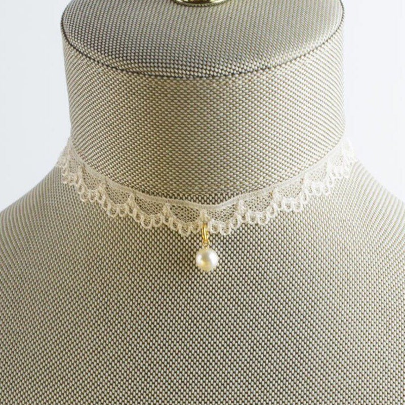 Pearl Lace Choker Wedding - Etsy