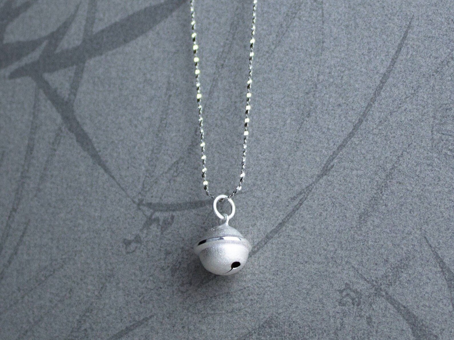 Bell Charm Necklace 925 Sterling Silver Bell Necklace | Etsy