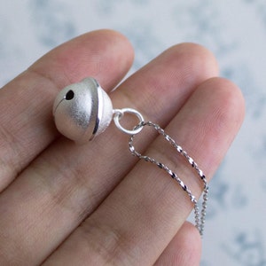 Bell Charm Necklace, 925 Sterling Silver Bell Necklace, Unique, Jingle ...