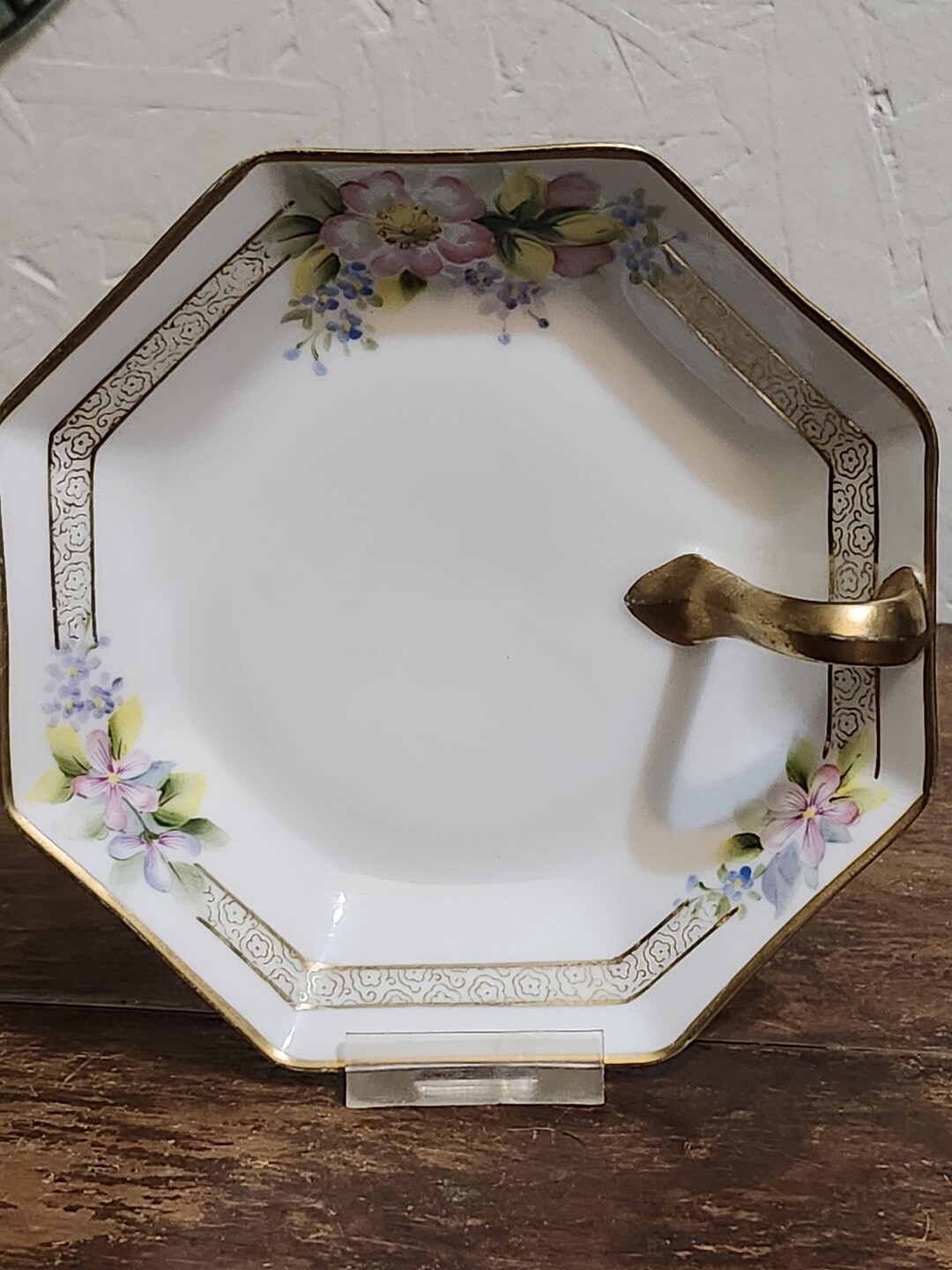 Lot of 5 Vintage Nappy Dishes Handle Floral Hand Painted Japan 5 to 6 ...