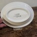 SHENANGO CHINA Small Oval Side Plate Dish Restaurant Ware White Blue 6 ...