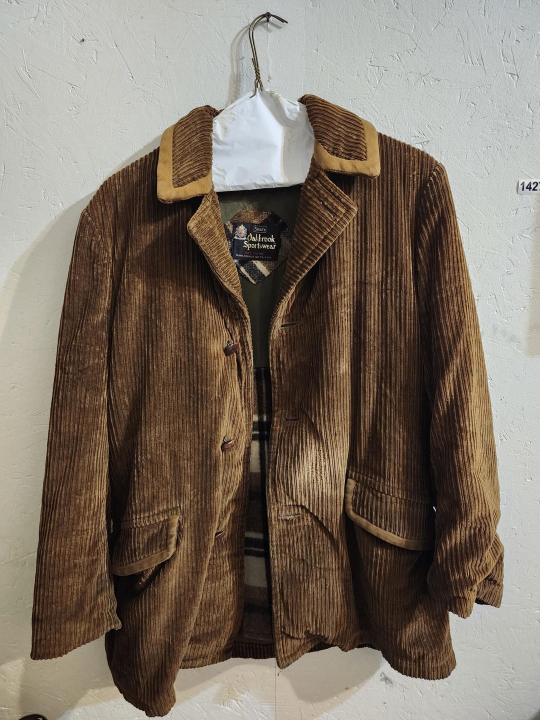 Vintage Sears Jacket 38 Reg Brown Corduroy Oakbrook Sportswear Lined - Etsy