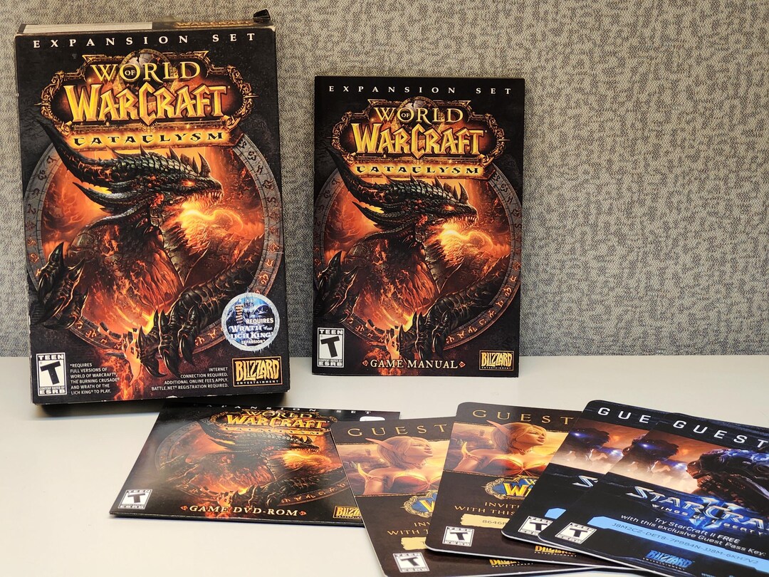 World of Warcraft (windows/mac, 2004) PC Game and 3 Other Expansions ...