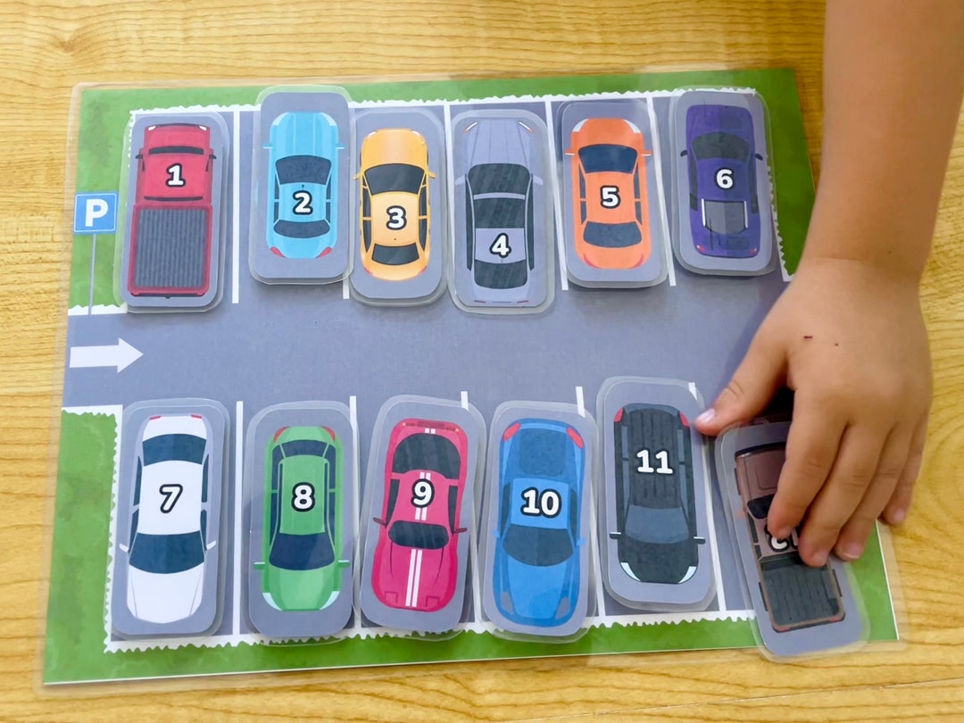 Color & Number Matching Car Parking Lot - DIGITAL PDF DOWNLOAD - Early ...