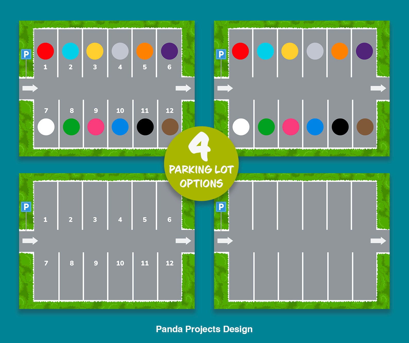 Color & Number Matching Car Parking Lot - DIGITAL PDF DOWNLOAD - Early ...