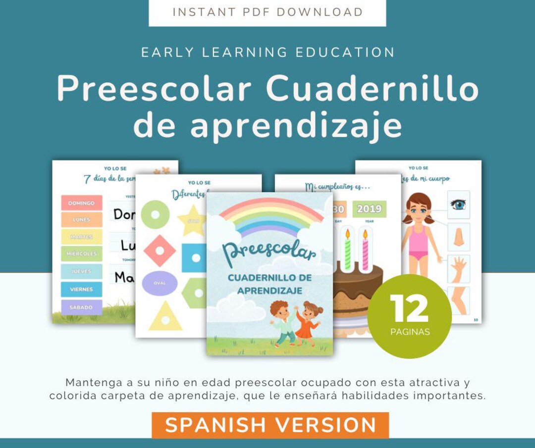 Español - Cuadernillo De Aprendizaje - DIGITAL PDF DOWNLOAD - Early ...