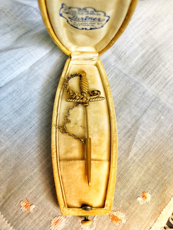 Antique Victorian Jabot Pin - Etsy