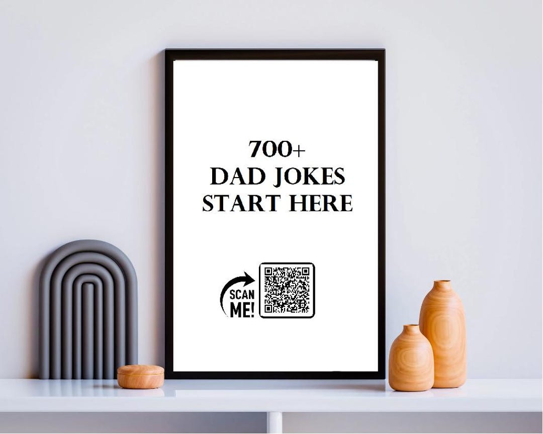 QR Signs | Dad Jokes QR Code | Funny Wall Art - Etsy