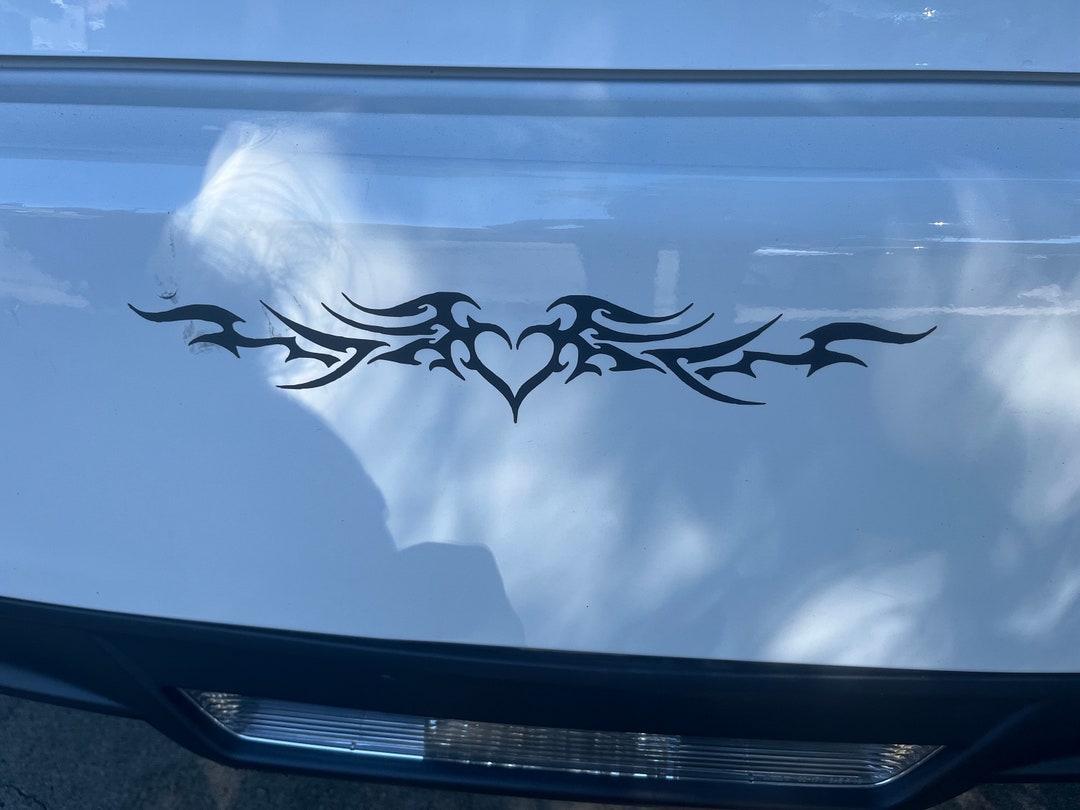 Bumper Sticker / Car Tramp Stamp / Y2K / Heart / Wings / Gothic / Vinyl ...