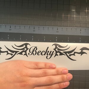 Bumper Sticker / Personalized With Name / Car Tramp Stamp / Y2K / Heart ...