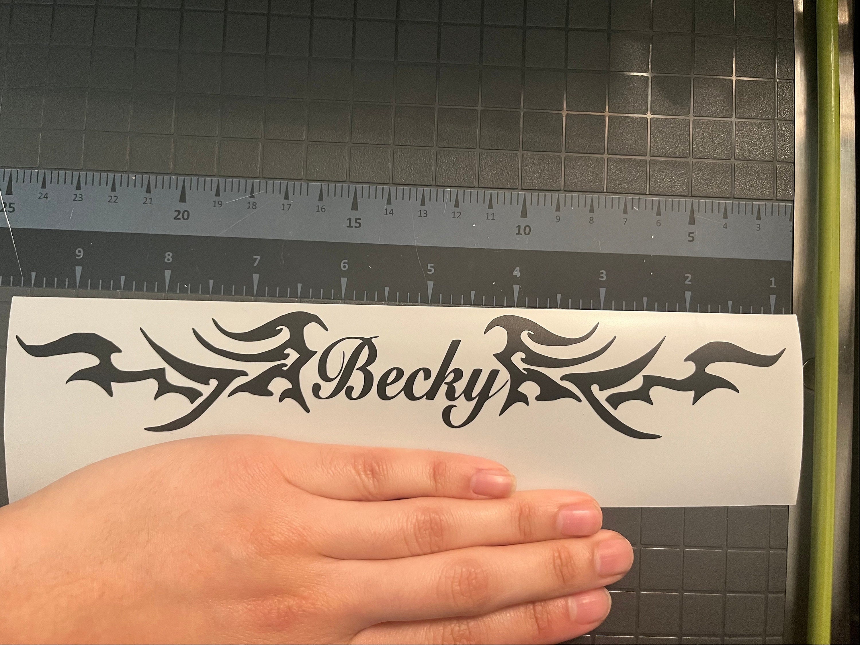 Bumper Sticker / Personalized With Name / Car Tramp Stamp / Y2K / Heart ...