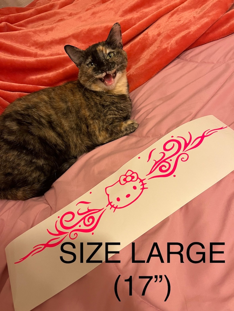 Y2K Hello Kitty Car Tramp Stamp Tribal Decal Sticker - Etsy