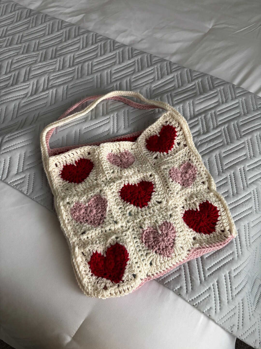 Heart Granny Square Pattern + Tri-color Granny Square Pattern - Etsy