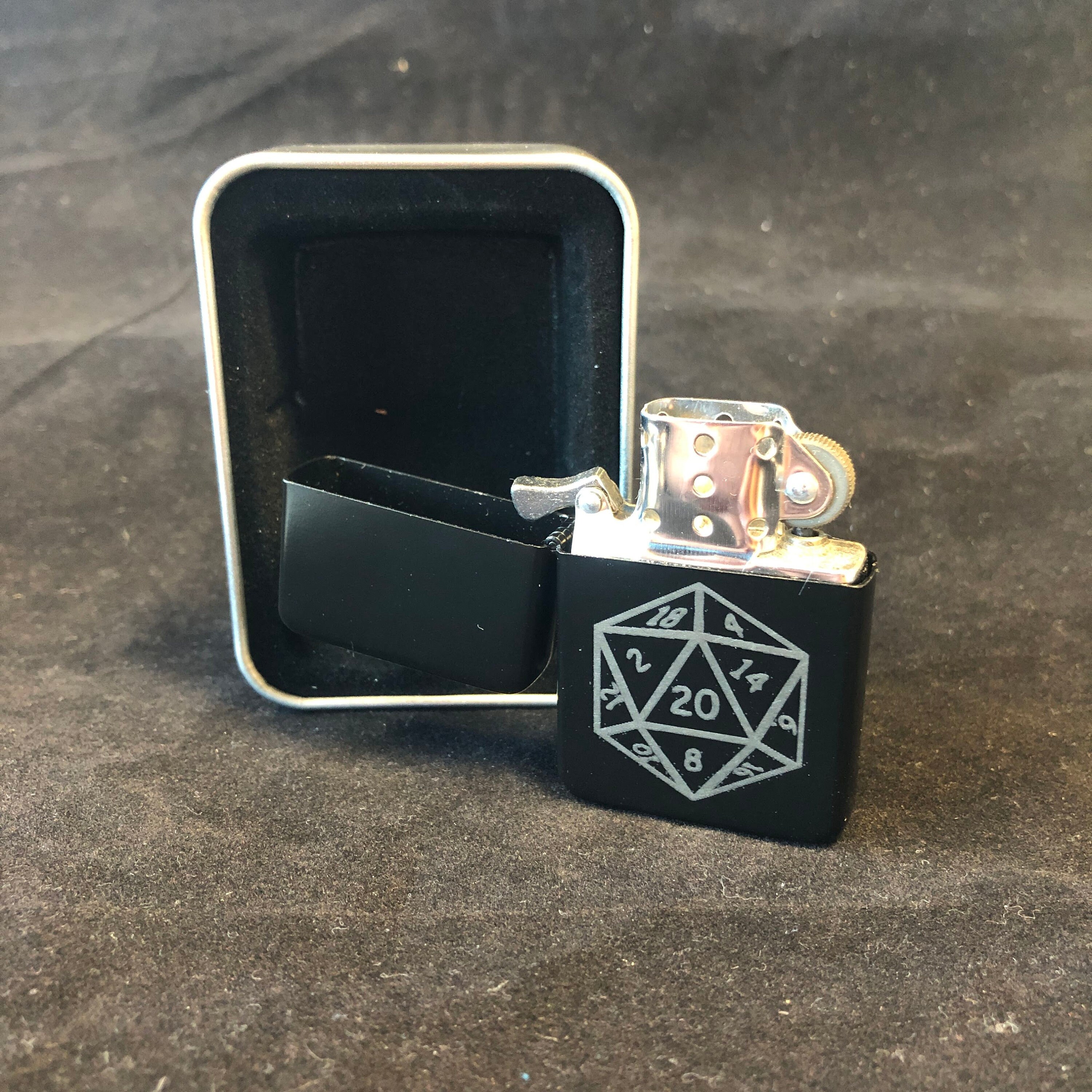D20, Dungeons and Dragons Laser Engraved Lighter - Etsy