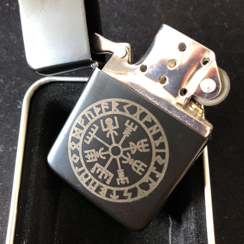 Vegvisir the Viking Compass Laser Engraved Lighter - Etsy