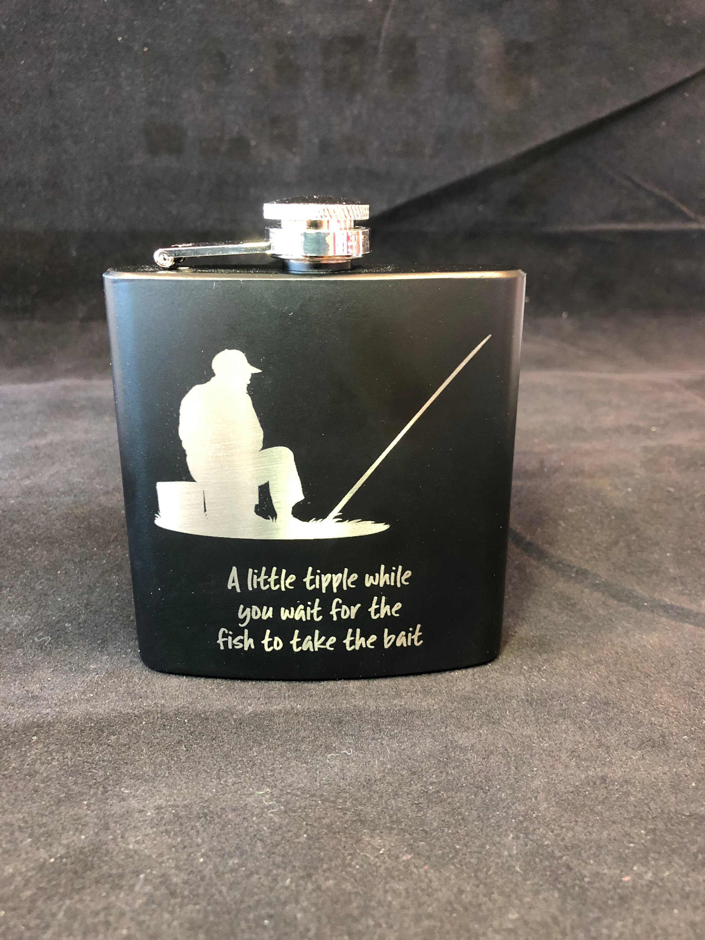 Fishing 6oz Stainless Steel Hip Flask - Etsy UK