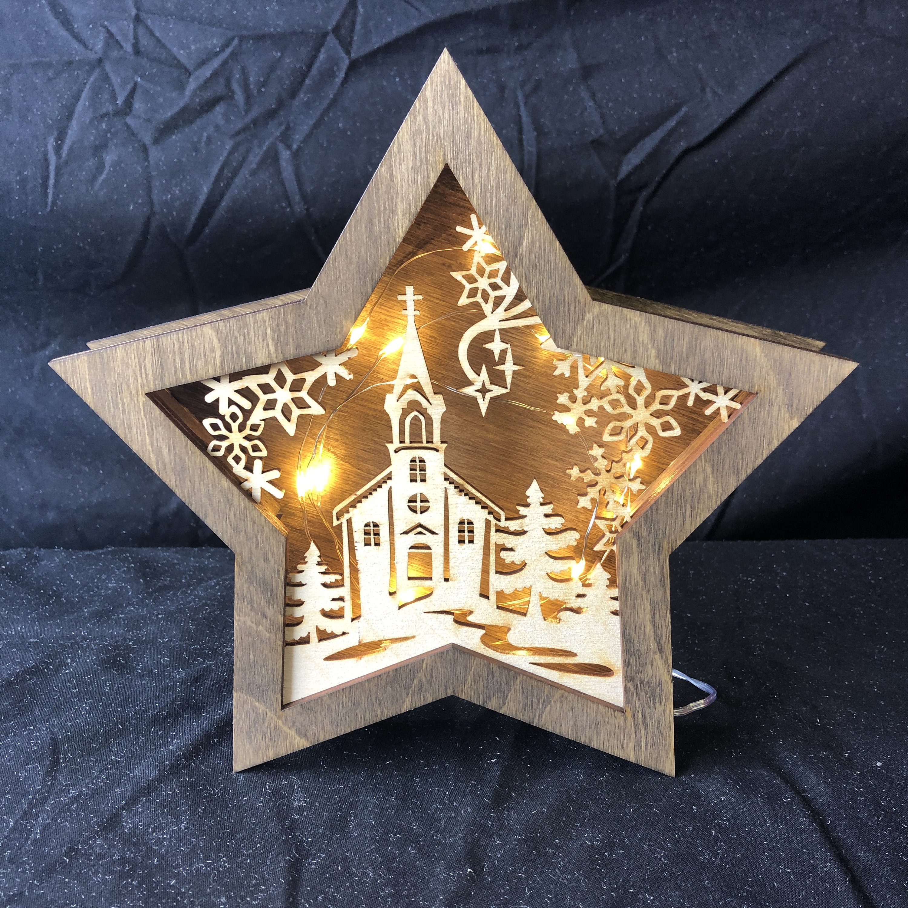Battery Powered Light up Star Christmas Decoration Set 1 - Etsy