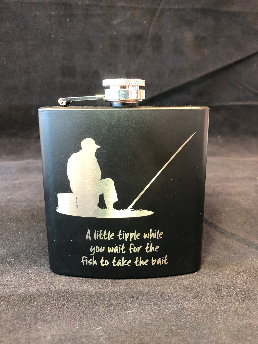 Fishing 6oz Stainless Steel Hip Flask - Etsy UK