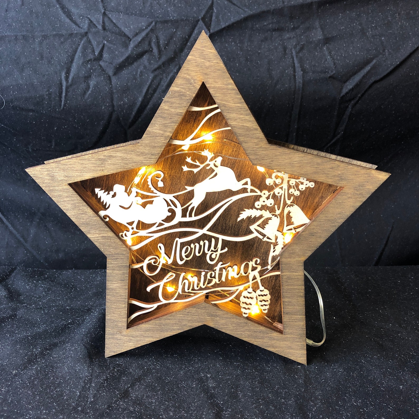 Battery Powered Light up Star Christmas Decoration Set 1 - Etsy