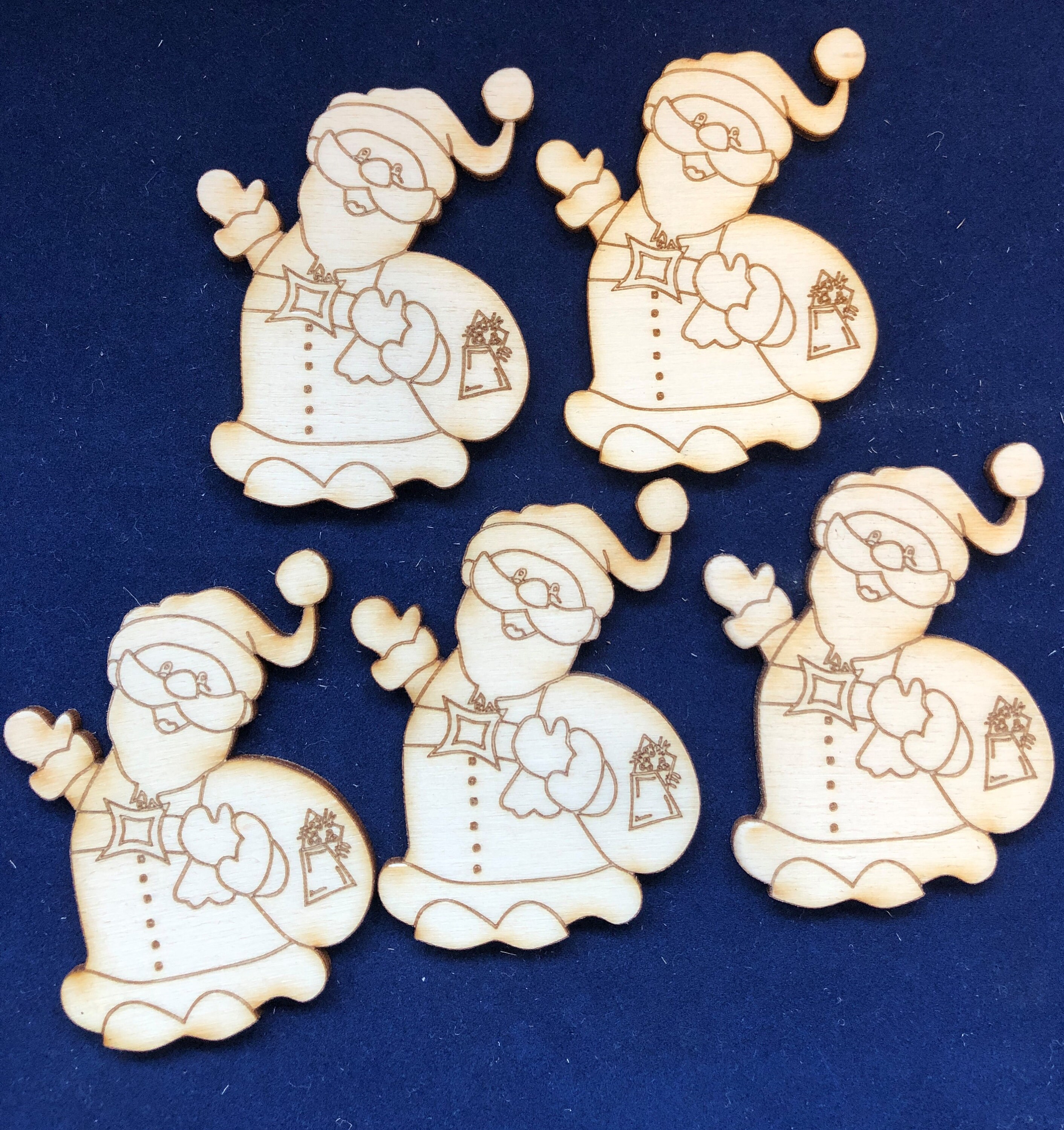 Small Santa Wooden Christmas Embellishment - Etsy