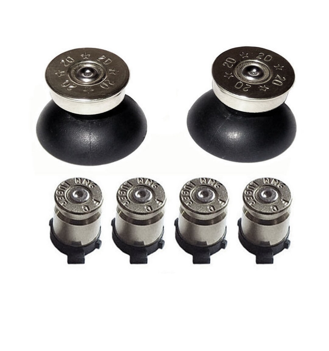 Playstation 3 Silver Replacement Bullet Action Buttons & Thumbs, Hand ...