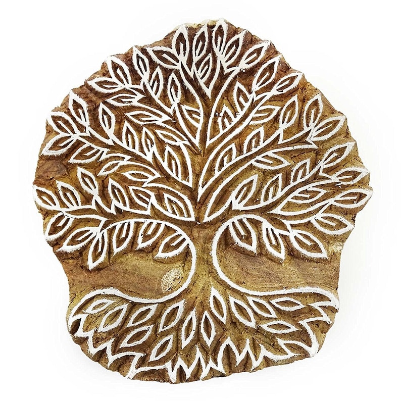 1 Pcs Wooden Printing Block Tree Art Hand Carved Pottery | Etsy