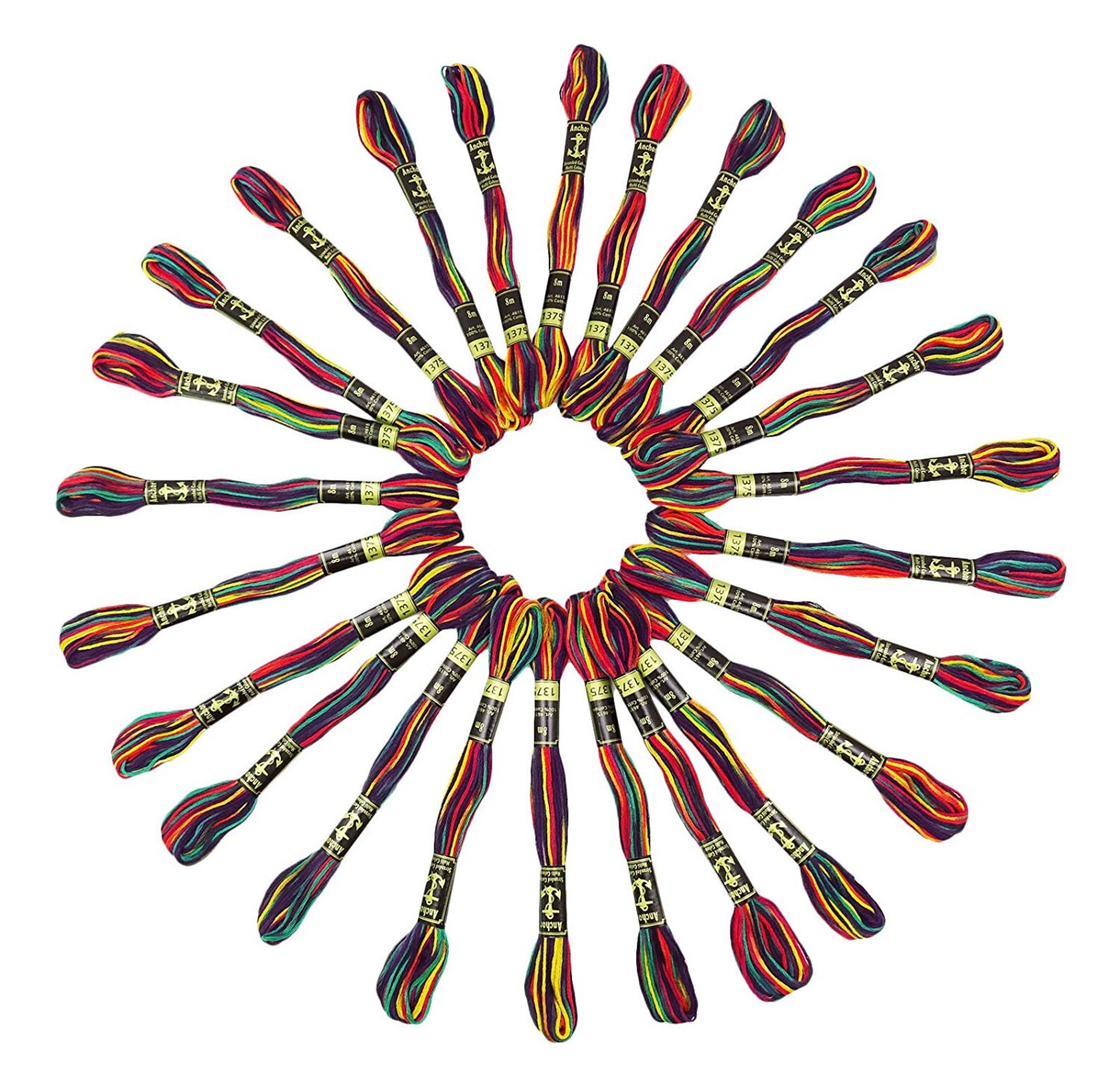 Multicolor Embroidery Thread 25 Pcs Cotton Thread Anchor | Etsy