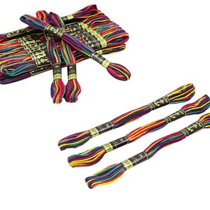 Multicolor Embroidery Thread 25 Pcs Cotton Thread Anchor | Etsy