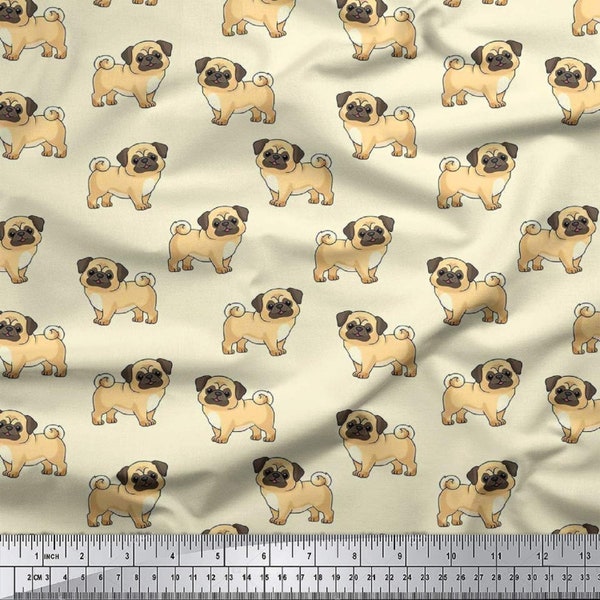 Pug Fabric - Etsy