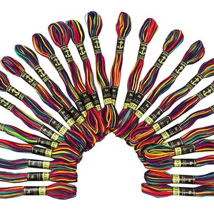 Multicolor Embroidery Thread 25 Pcs Cotton Thread Anchor | Etsy