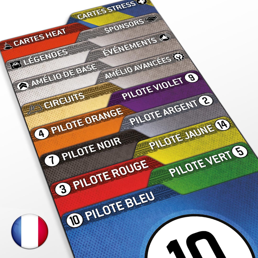 French Racer Set - HEAT: Pedal to the Metal Dividers - 16pcs - Etsy