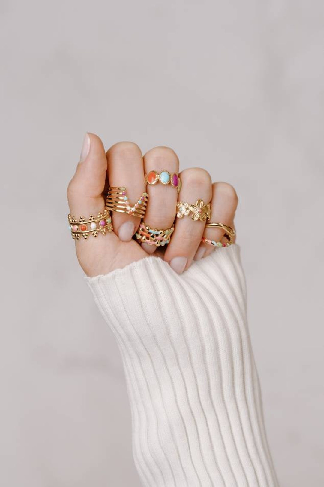 Colourful Summer Rings, Gold Summer Rings, Summer Rings, Waterproof ...