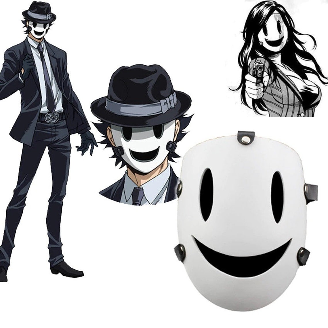 Tenkuu Shinpan High-Rise Invasion Cosplay Mask Resin White | Etsy