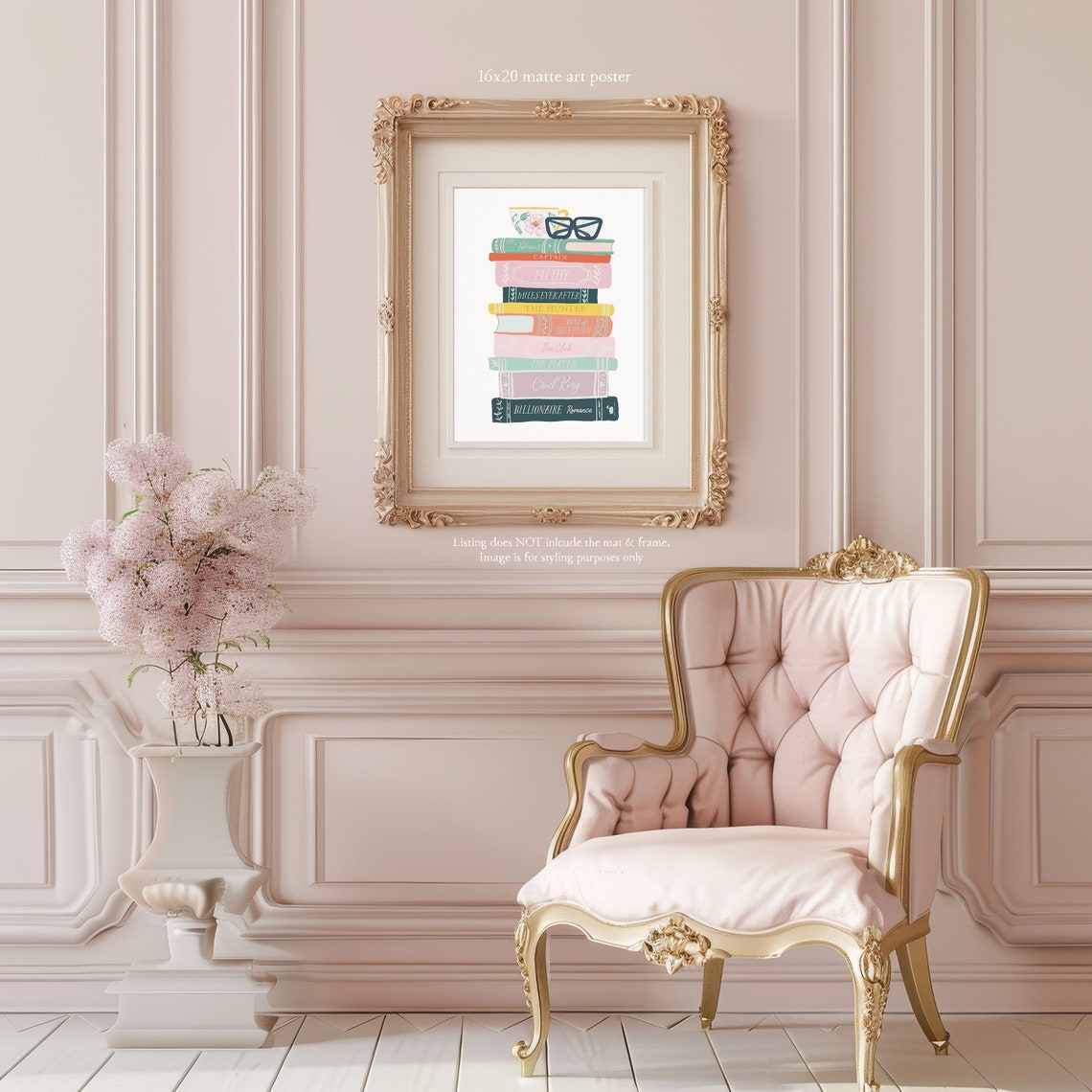 Romance Reader Matte Art Poster, Bookish Gifts, Book Lovers Gift, Pink ...
