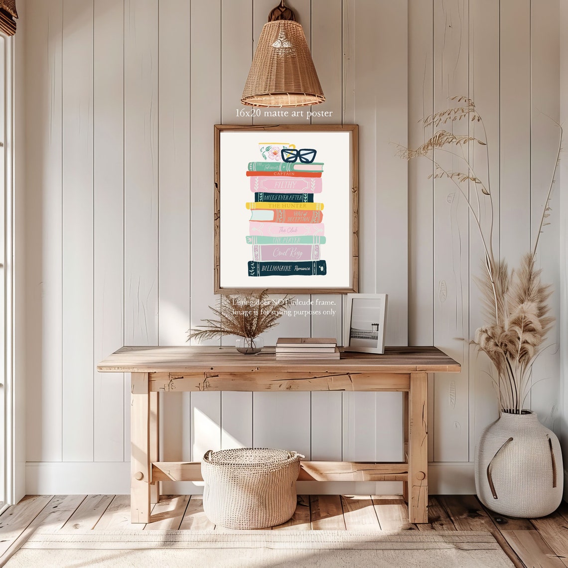 Romance Reader Matte Art Poster, Bookish Gifts, Book Lovers Gift, Pink ...