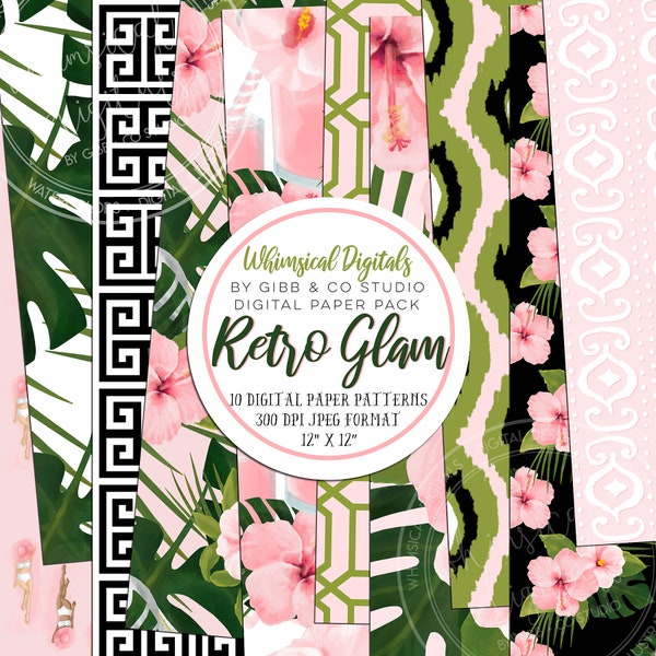 Ikat Digital Paper - Etsy