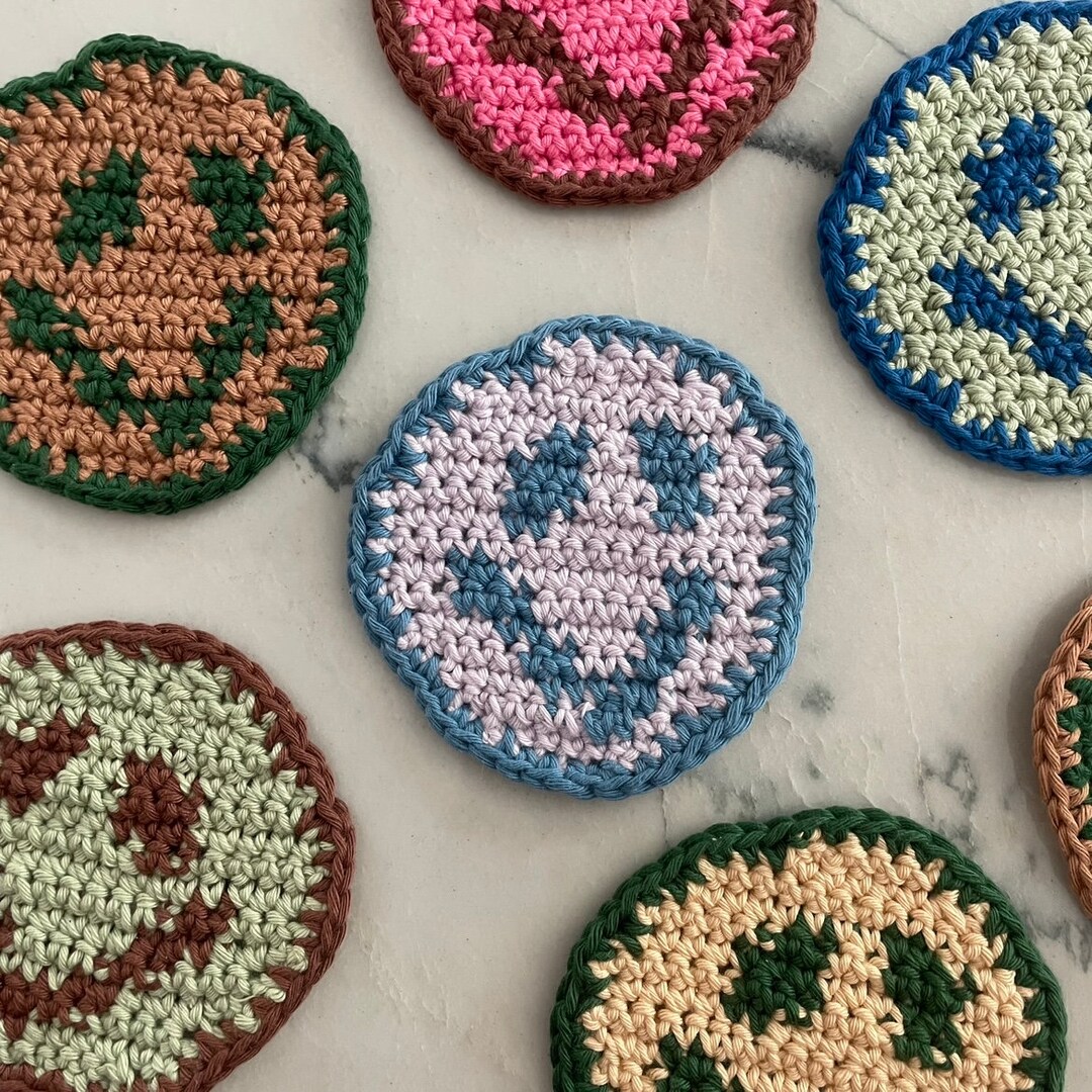 SMILEY COASTER PATTERN pdf Only Crochet Pattern - Etsy