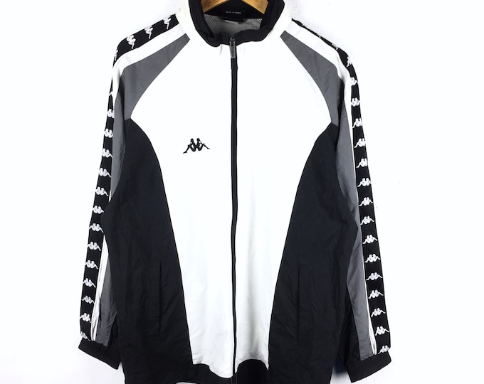 Vintage Kappa Trainer Jacket Black and White Color L Size Fit - Etsy