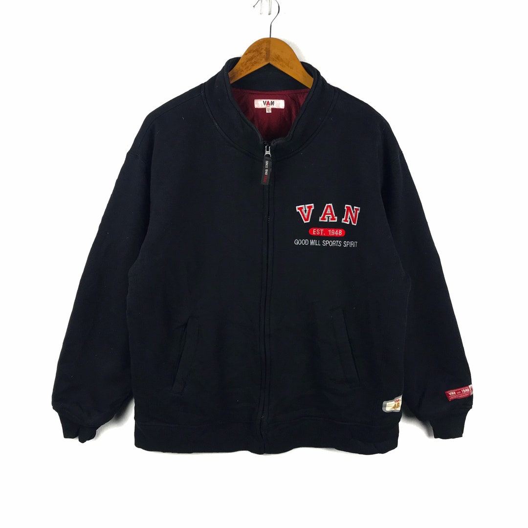 Vintage Van Jac Jacket Full Zipper Bomber Style Jacket Sweater - Etsy