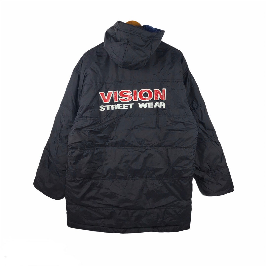 Vintage Vision Street Wear Two Ways Reversible Jacket Vision Big Logo ...