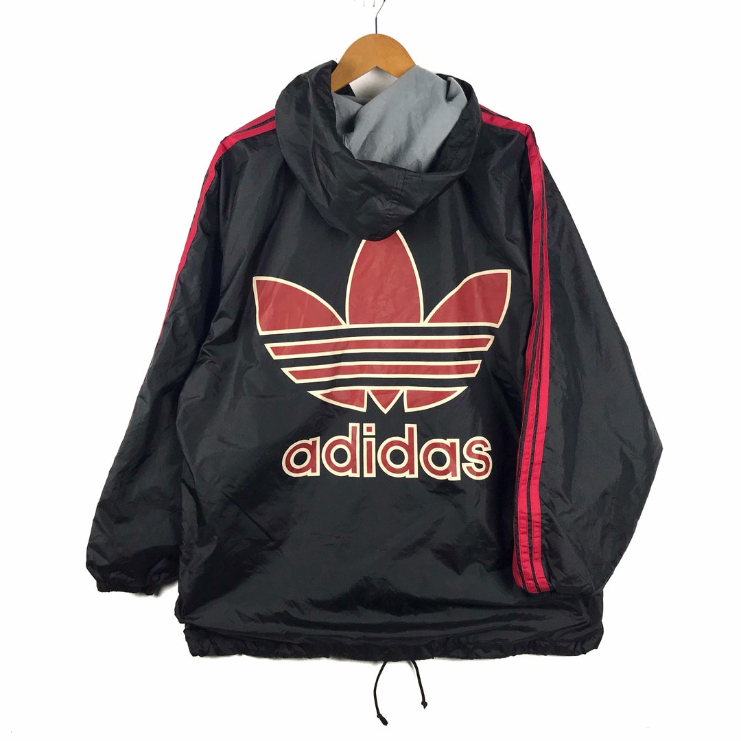 Vintage Adidas Windbreaker Jacket Big Logo Spellout / Adidas Bomber ...