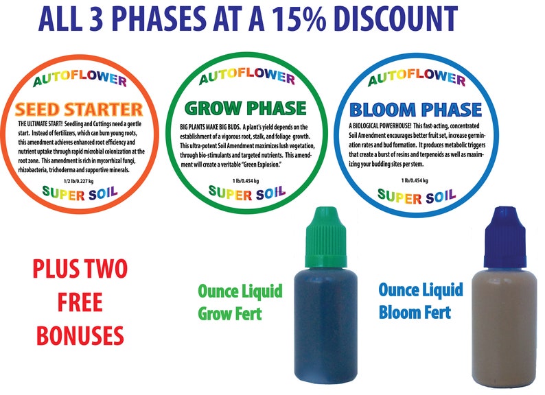 SUPER SOIL AUTOFLOWER - Seed Starter, Grow Amendment & Bloom Amendment ...